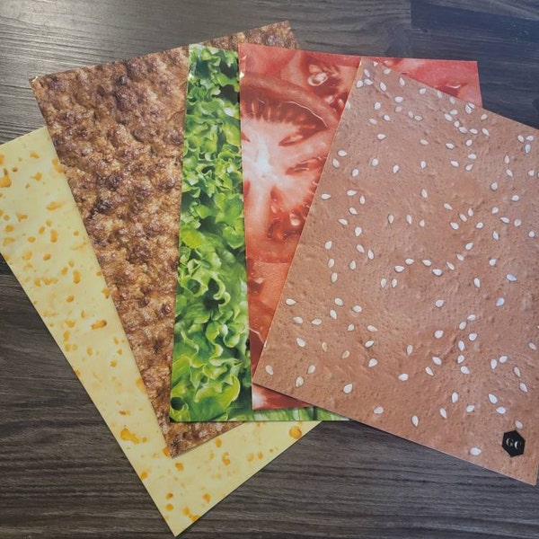 Cheeseburger Wrapping Paper Set | Funny Christmas / Birthday Gift Wrap ...