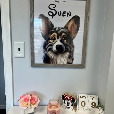 Custom Pixar Pet Poster, Custom Animated Pet Caricature, Pixar-inspired ...