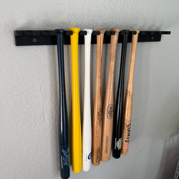 Mini Baseball Bat Rack Holder, Short - Display (2) Miniature Souvenir ...