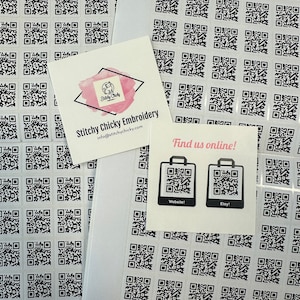 Custom QR Code Sticker Labels, Kiss Cut Stickers, Different Sizes ...