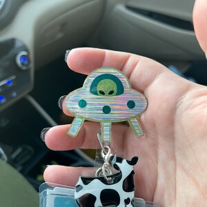 The Original UFO Alien Pill Abduction Funny Retractable Badge - Etsy