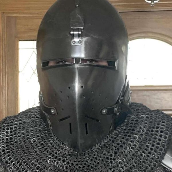 Medieval Beak Face Helmet Armour Steel Head Protection Armor SCA Combat ...