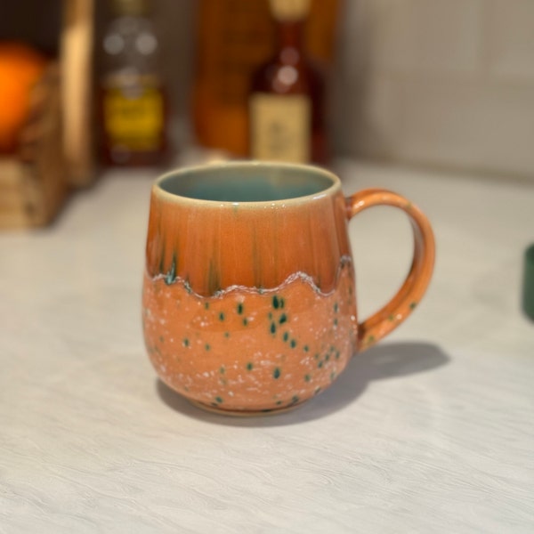 Turquoise Ceramic Drink Glass, 8 Oz - Etsy