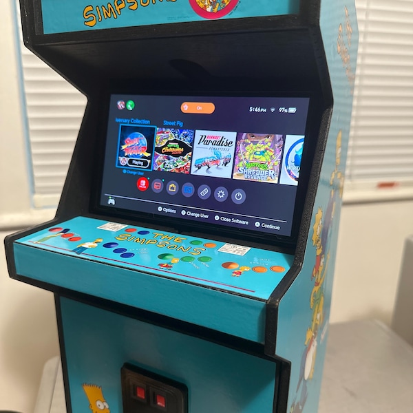 Retro Arcade Desk Top Organizer, Arcade Cabinet, Business Card Holder ...