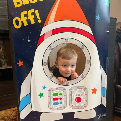 PRINTABLE 36x48 Outer Space Party Photo Booth Prop / Astronaut Decor ...
