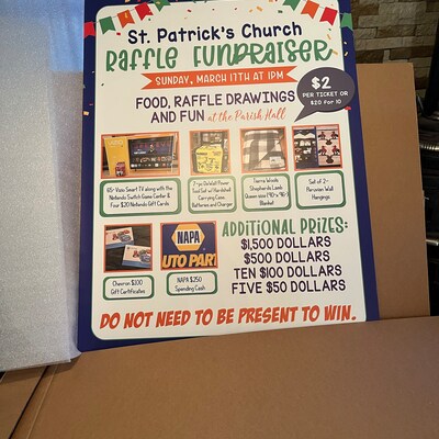 50/50 Raffle Ticket Fundraiser Flyer, Split the Pot Raffle Fundraiser ...