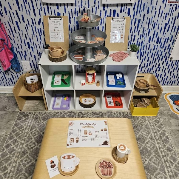 Coffee Shop Dramatic Play, Hot Chocolate Bar, Pretend Play, Kids Cafe ...