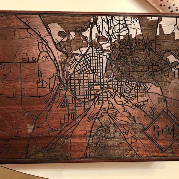 Personalized Map Box - Etsy