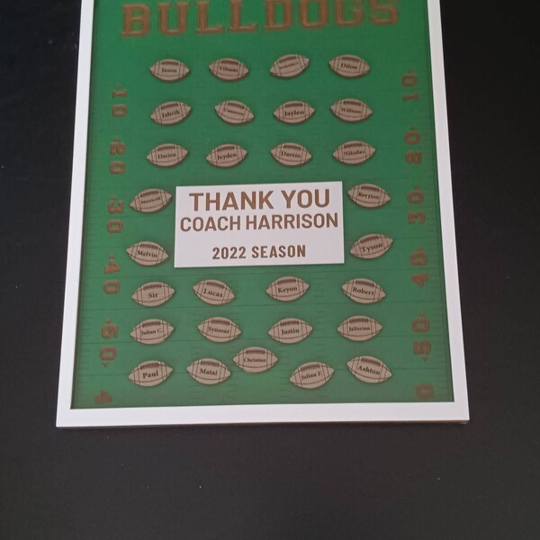 Personalized Football Coach Gift Plaque, Football Team Gifts, Custom ...