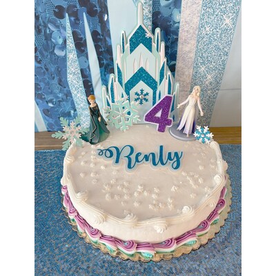 Frozen Castle Cake Topper or Cakecup Tower Stand Frozen Cake Topper ...
