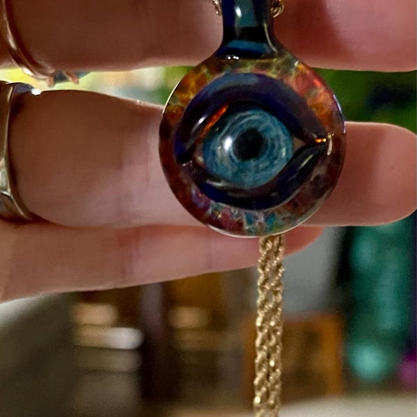 Borosilicate Implosion Pendant, Hand Blown Glass Frit Implosion ...