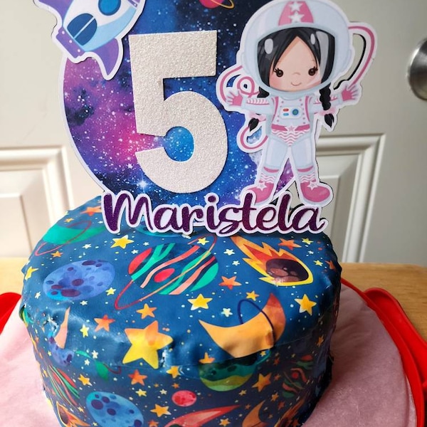 Galaxy of Stars Cake Moon and Stars Cake Topper Outter Space Cake ...