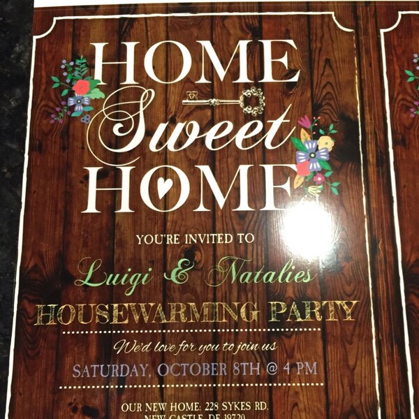 Rustic Housewarming Invitation New House Invite Home Sweet Home Couples ...