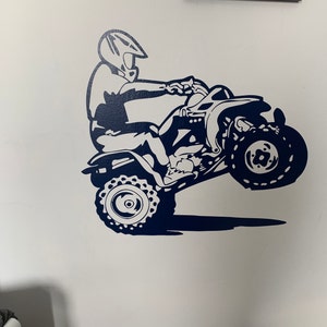ATV Rider Wall Decal Quad Bike Wall Sticker 4 Wheeler Wall | Etsy