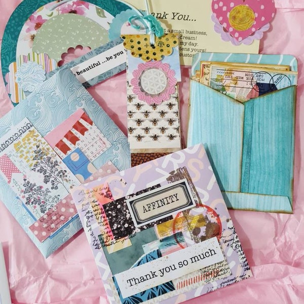 Large Size A5 Envelopes Collage ,original Handmade Envelopes , Pockets ...