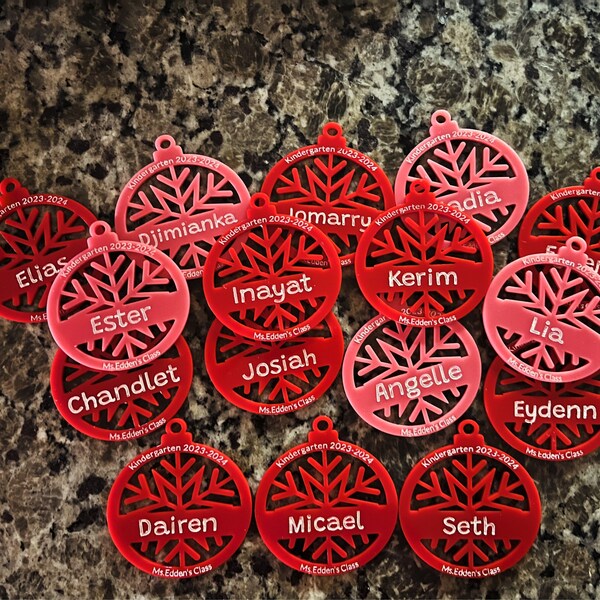 Split Snowflake SVG Files, Personalized Snowflake Bundle SVG, Ornament ...