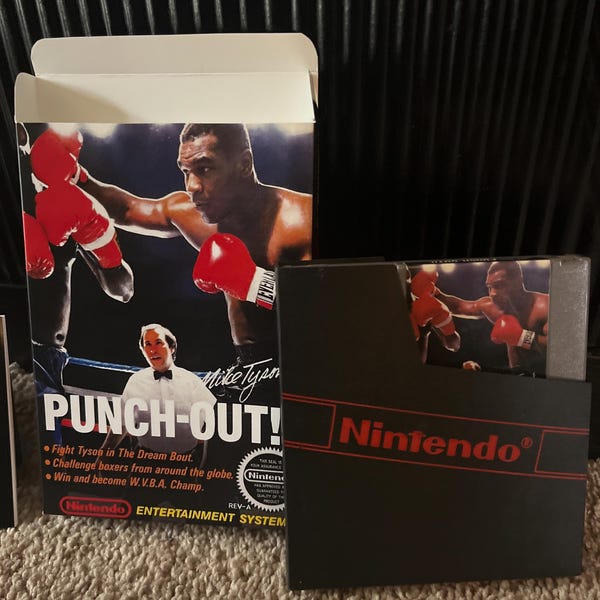 Mike Tyson's Punch Out NES Box Manual Poly Block Dust Cover - NO GAME ...
