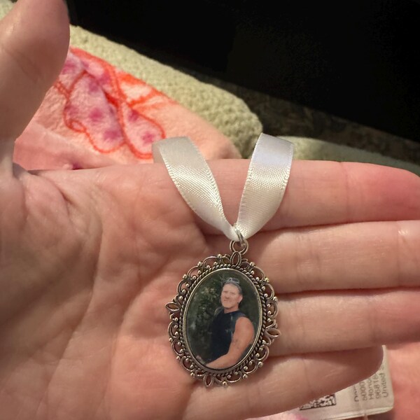 Memory Remembrance Bouquet Charm, Locket, Brooch Personalised With Any ...