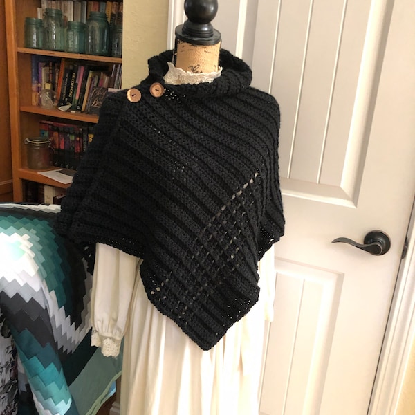 Beginner Button Shawl Button Wrap Crochet Pattern, Easy Crochet Button ...