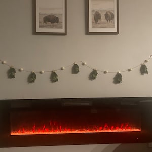 Hey Boo Garland With Yarn Ghost Halloween Garland Halloween Decoration ...