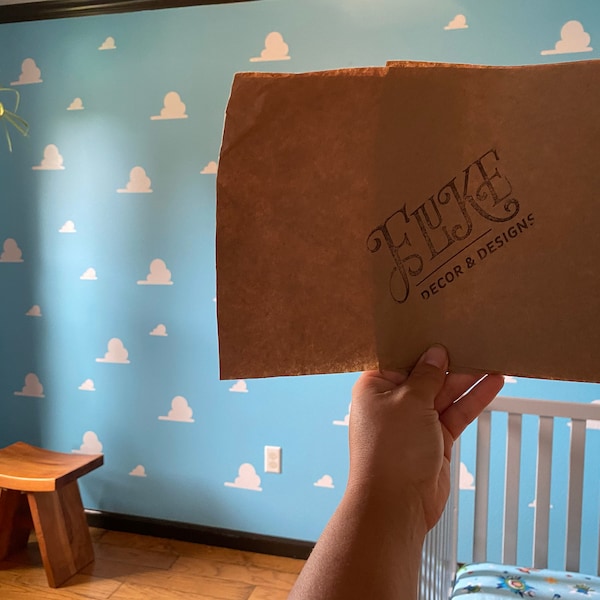 Andy's Room Cloud White Vinyl Decal Wall Pattern: Kids Toy Bedroom and ...