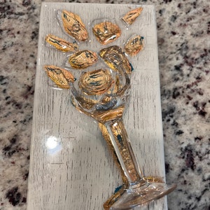 Custom Shattered Champagne Bottle Clear Broken Glass Epoxy Art Keepsake ...