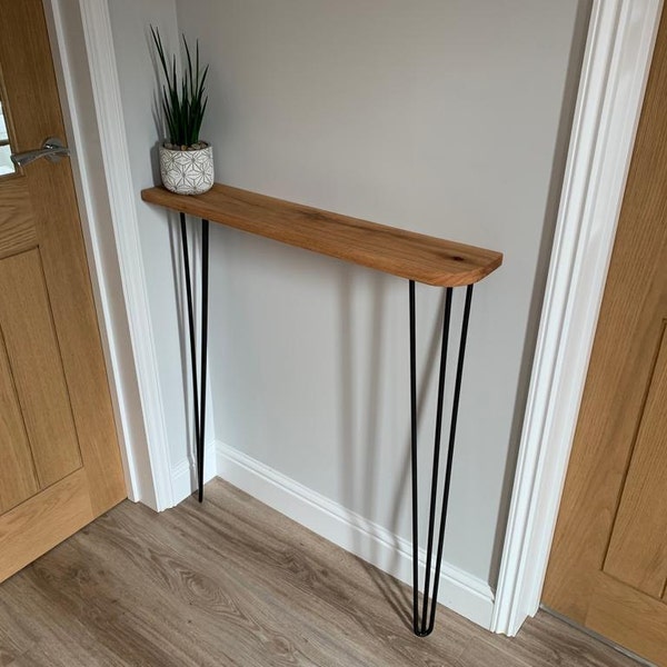 Rounded Edge Narrow Console Table - Etsy