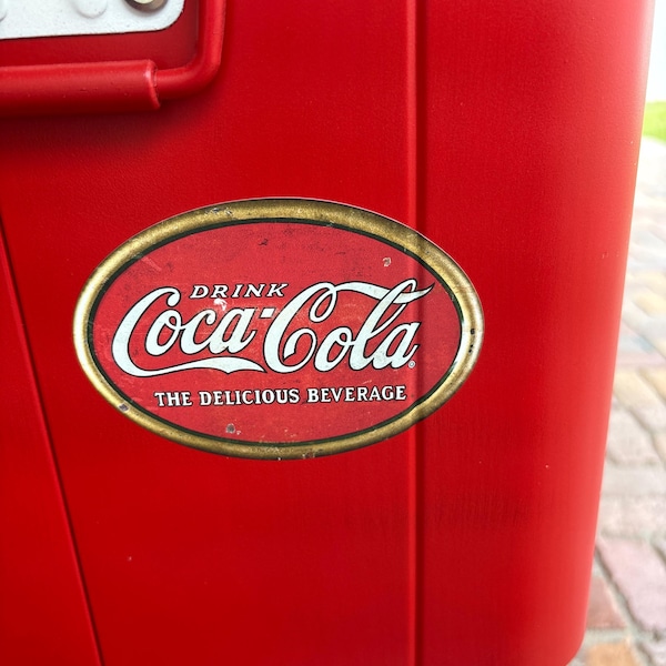 Coca-cola Vinyl Sticker, Distressed Plaque Style, Officially Licensed ...