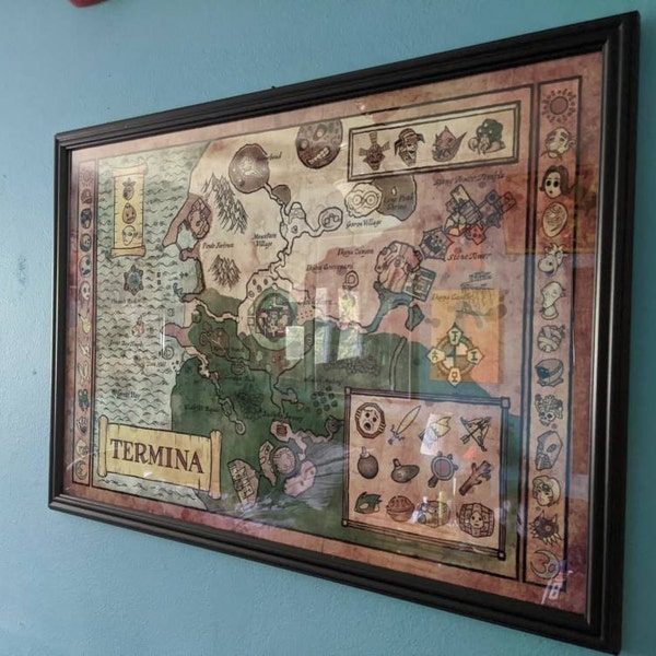 Map of Termina From Legend of Zelda, Majoras Mask - English or Hylian ...