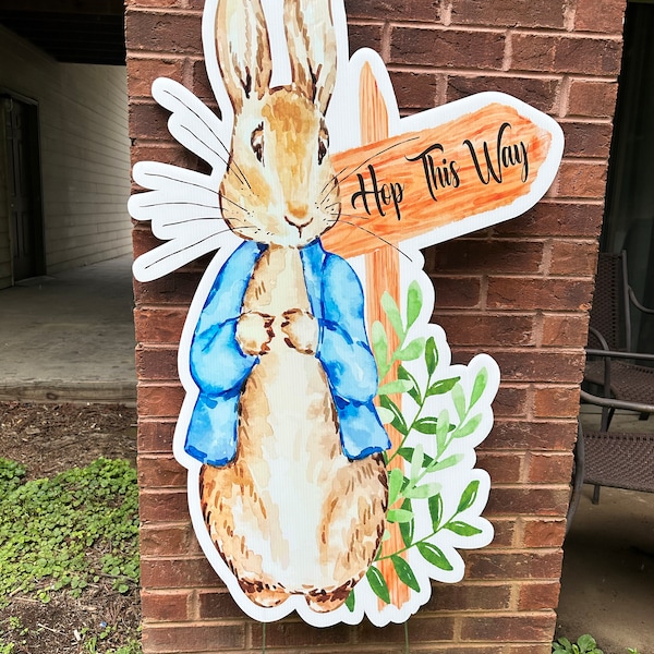 Peter Rabbit Party Decor, Peter Rabbit Hop This Way Cutouts, Peter ...