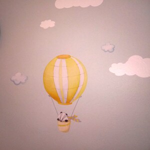 Hot Air Balloon With Badger Wall Decal for Nurseries, Peel and Stick ...