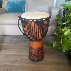 Large Djembe - Handmade 24" Tall Deep Carved Djembe Hand Drum M15, FREE ...