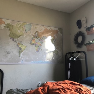 Giant World Map Mural Classic Home Decor Living Room - Etsy