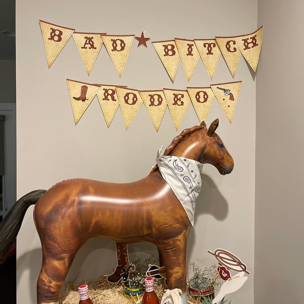 Wild West Cowboy Party Banner - INSTANT DOWNLOAD - Editable & Printable ...