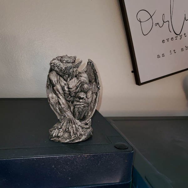Gargoyle Sentry Protector Statue Horned Creature Beast Statuary ...