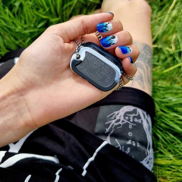 Personalised Special Forces Black US Military Dog Tag Set, Anodised ...