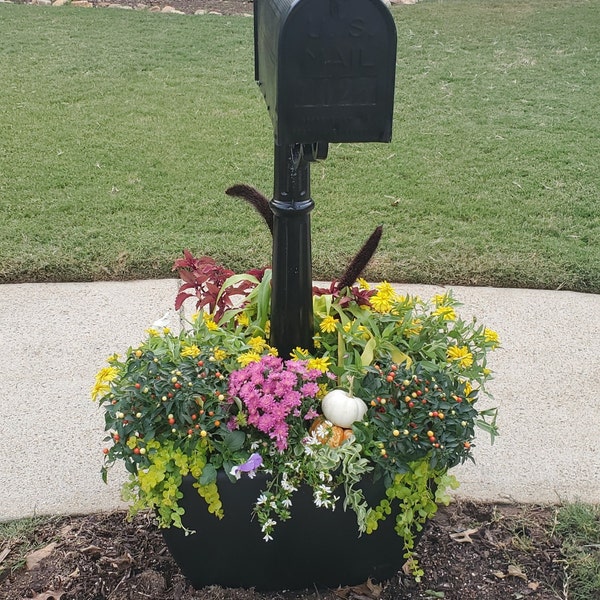 Snappot® Mailbox Planter Box - Resin Planter Extra Large Flower Pot ...