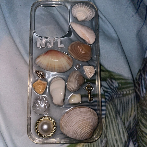 Handmade Coastal Seashell Resin Phone Case - Etsy