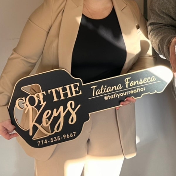 We Got the Keys, Closing Photo Prop, Modern Key Sign for Realtors ...