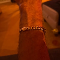 Mens Silver Chain Spinner Ring, Silver Stainless Steel Ring, Rotating ...