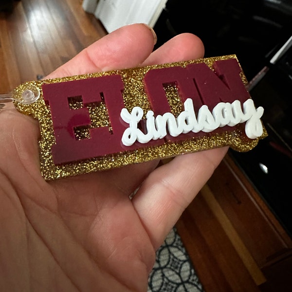 Personalized College Name Tag | College Acceptance | Gift | Grad ...
