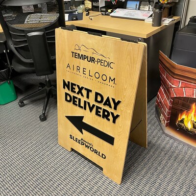 Personalized A-frame Sign, Custom Business Sign, Sandwich Sign, Sidewalk Sign, Event Sign, Wood ...