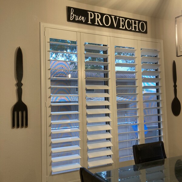 Buen Provecho Sign Extra Large Kitchen Sign Wall Hanging Wood Sign Bon ...