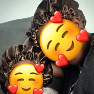 Blue Satin Baby Hair Bonnet, Unisex Hair Bonnet for Kids, Baby Bonnet ...