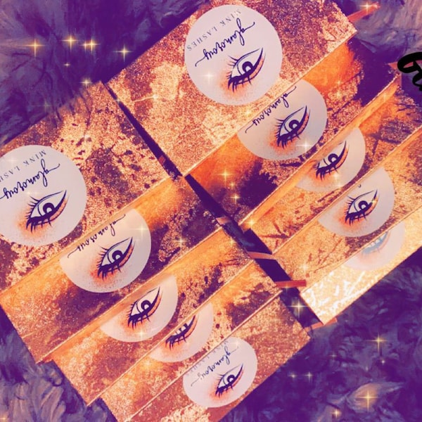 Custom Gold Foil Eyelash Stickers: Personalized Lash Business Labels - Etsy