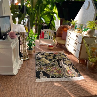 Dolls House Labrador Design Cute Fabric Door Mat 1:12th Scale ...