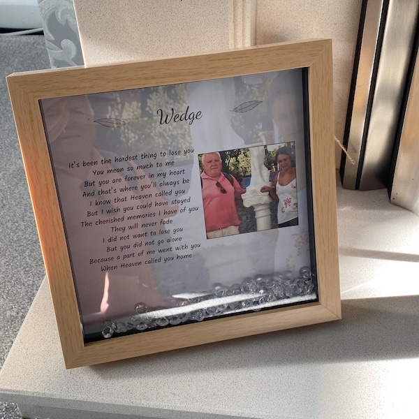 Personalised Remembrance Frame. in Memory Frame. Sympathy Gift ...
