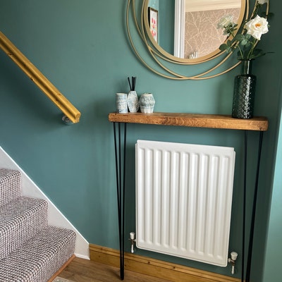 Omni Rustic Console Table With Black 3 Pin Hairpin Legs. hallway Table ...