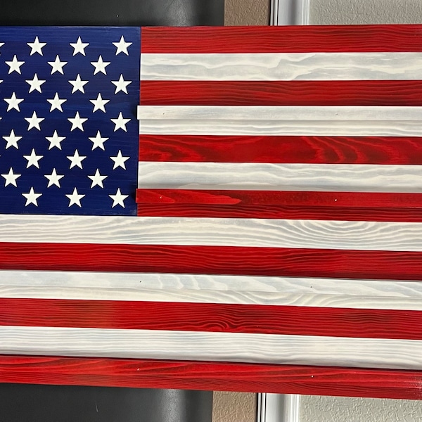 AMERICAN FLAG: Challenge Coin Display Flag Options, Wooden Flag, United ...
