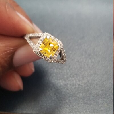 Vertical Three Row Criss Cross Ring Round Diamond Engagement - Etsy